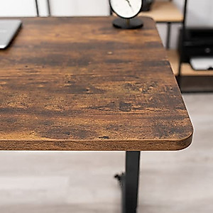 VIVO Universal 48 x 30 inch Solid One-Piece Table Top for Standard and Sit to Stand Height Adjustable Home and Office Desk Frames, Rustic Vintage Brown, DESK-TOP48-30N