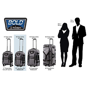 Travelpro Bold Softside Expandable Carry on Rollaboard Luggage, Carry on 22-Inch, Grey/Black