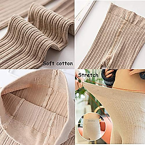 4 Pack Girls Ankle Length Cable Knit Footless Lace Ruffle Tights Stretch 9-12T