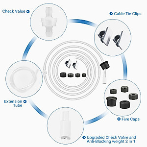 Yofidra Sink Soap Dispenser Extension Tube Kit, Upgraded 47" Under Counter Kitchen Sink Dish Soap Dispenser Hose with Check Valve for Prevent Backflow