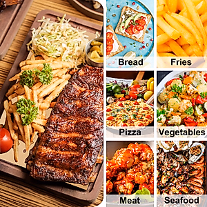 Air Fryer Liners Disposable, Parchment Paper for Baking, 100 Pcs 11 x 9 inch Unbleached Parchment Paper Sheets, Perforated Rectangular Baking Papers, HOFHTD Nonstick Air Fryer Accessories