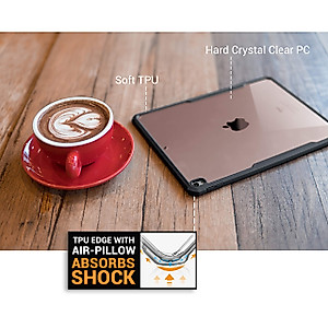 TineeOwl iPad Pro/Air 3 (10.5-inch) Ultra Slim Clear Case, Flexible TPU Bumper, Absorbs Shock, Thin, Lightweight (Black)