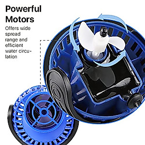 Flexzion Submersible Wave Maker 360 Degree Circulation Pump w/Magnetic Mount & Adjustable Flow Rate for Aquarium Fish Marine Coral Reef Tank Pools Fresh Salt Water -1600Gph