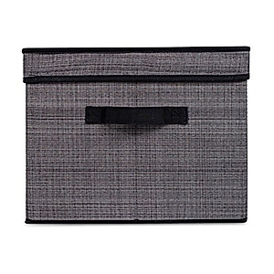 Internet's Best Storage Box with Window - Durable Storage Bin Basket Containers with Lids and Handles - Clothes Nursery Toys Organizer - Grey