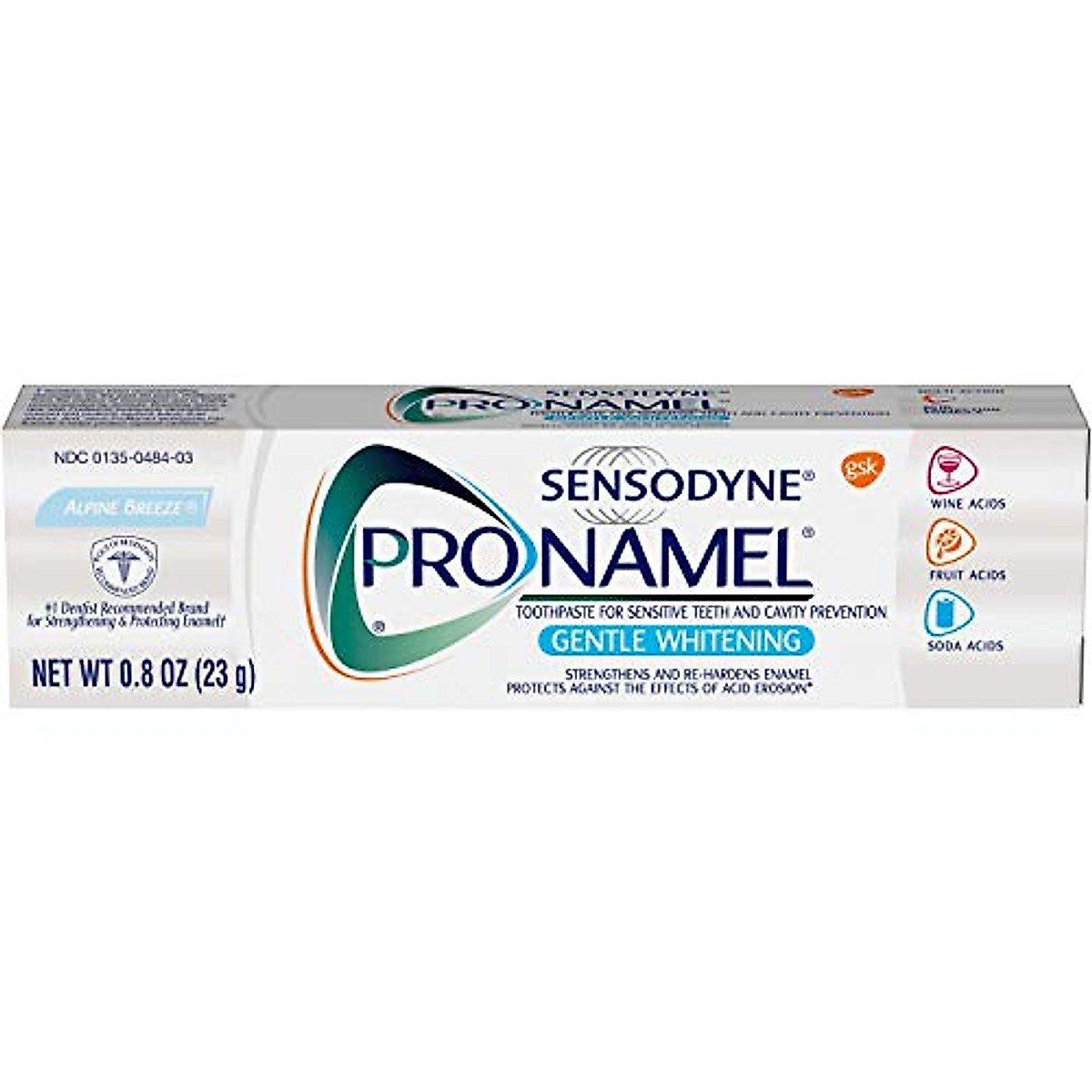 Sensodyne Pronamel Toothpaste, Gentle Whitening, Alpine Breeze Travel Size 0.8 Ounce (Pack Of 3)