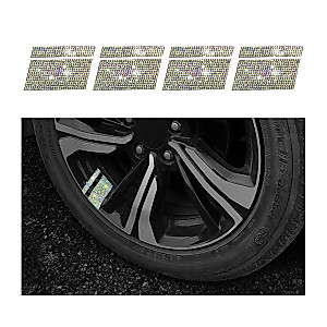 zipelo 4 PCS Wheel Rim Decal Stripes Car Decals, Vehicle Crystal Rhinestones Reflective Tire Rim Stickers, Diamond Encrusted Stickers For Car Wheels, Auto Wheel Hub Decoration Accessories (Multicolor)