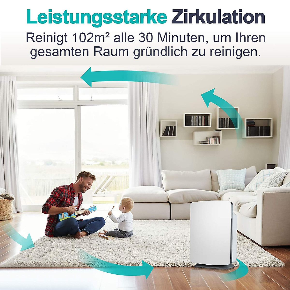 Alen BreatheSmart Classic H13 HEPA Air Purifier, Air Purifiers For Home Large Room w/ 1100 SqFt Coverage, Medical-Grade Air Cleaner for Mold & Bacteria, up to 12 Mos. Filter Life, Brushed Stainless