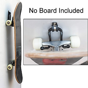YYST Skateboard Wall Mount Skateboard Wall Hanger Storage Rack Flexible Hanger - Fit Cruiser Boards, Skateboards, Penny Boards, Longboards,etc- W Style - No Board -2/PK