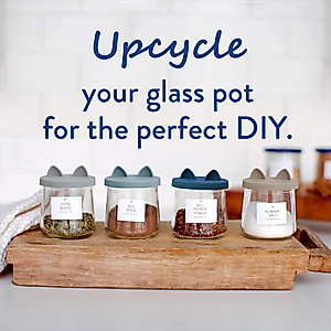 OHMO for Oui Yogurt Jar Lids - 4 pack Oui Lids for Yoplait Yogurt Container, Sealed Leak Proof Silicone Covers in 4 Colors