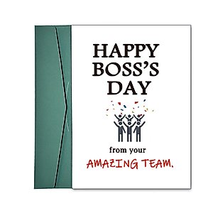 Dapofajo Boss's Day Card, Boss Day Gift for Leader Manager, Happy Boss Day from Your Amazing Team