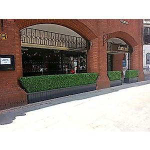 Artificial Greenery Boxwood, Privacy Fence Screen Faux Plant, UV Resistant Topiary Hedge, for Outdoor Indoor Use as Wall Backdrop, Garden, Backyard, Event Decorations (20” x 20”)