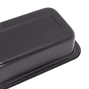 Rectangular Mould Pan, Baking Loaf Bread Pan 3PCS Black Non Stick Coating Uniform Air Flow for Home Kitchen