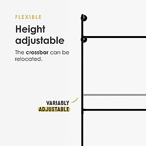 pamo industrial pipe clothing rack - ELLA - clothes rack for wardrobe, bedroom and as walk-in closet system. Sturdy clothing racks for hanging clothes I wall mounted heavy duty clothes rack