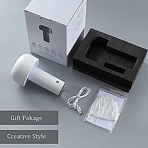 liuwei Desk Lamp for Portable Touch Dimming,USB Rechargeable Night Light Simple Floor Lamp,Mushroom Table Light for Living Room/bar/Bedroom/Bedside/Study,Yellow