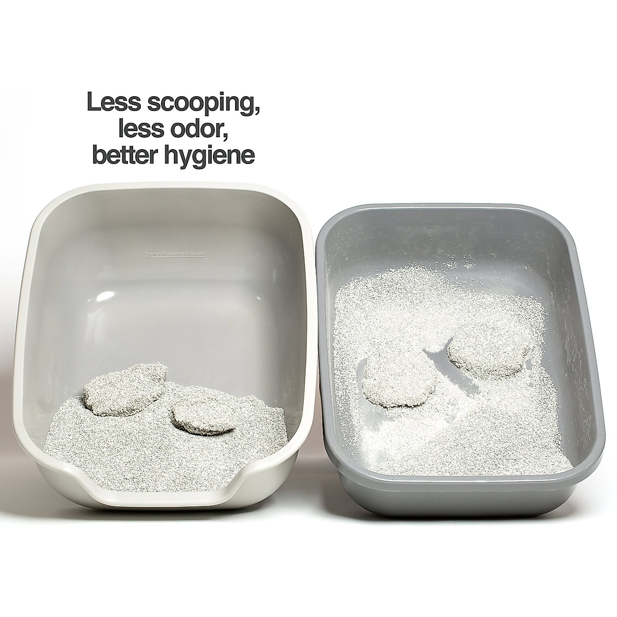 PetFusion BetterBox Non-Stick Large Litter Box. Pet Safe Non-Stick Coating for Easier Cleaning & Superior Hygiene. Open Top Box Promotes Healthy Usage. Litter Pans Made of Stronger ABS Plastic, Grey