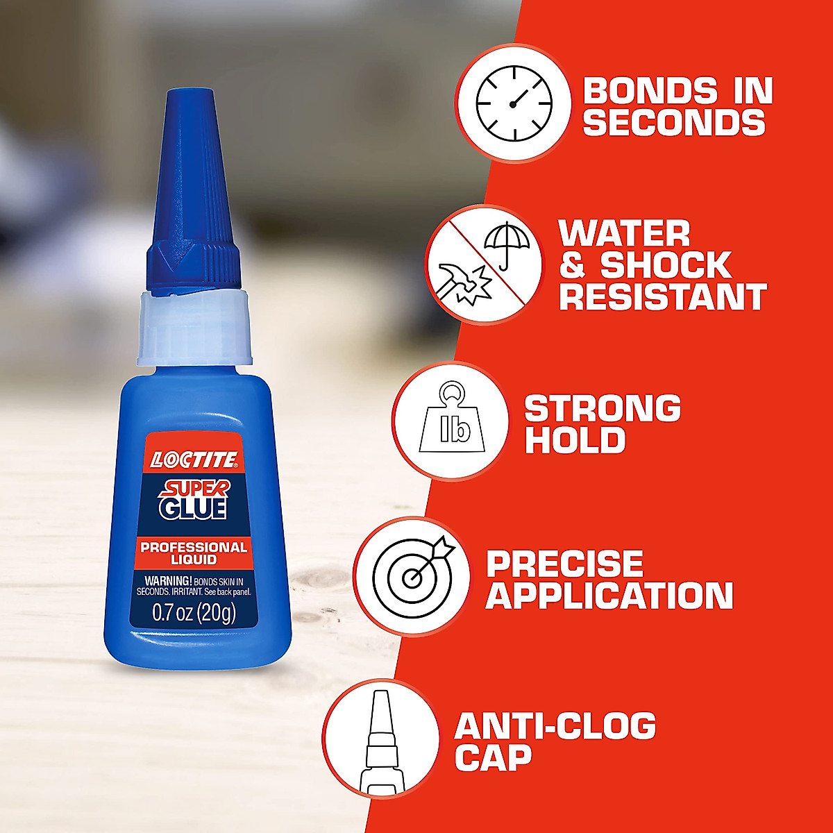 Loctite Super Glue Liquid Professional, Clear Superglue for Plastic, Wood, Metal, Crafts, & Repair, Cyanoacrylate Adhesive Instant Glue, Quick Dry - 0.7 fl oz Bottle, Pack of 2