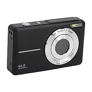 Compact Digital Camera, HD 1080P Type C Charging 44M Digital Camera for Photo for Travel (Black)