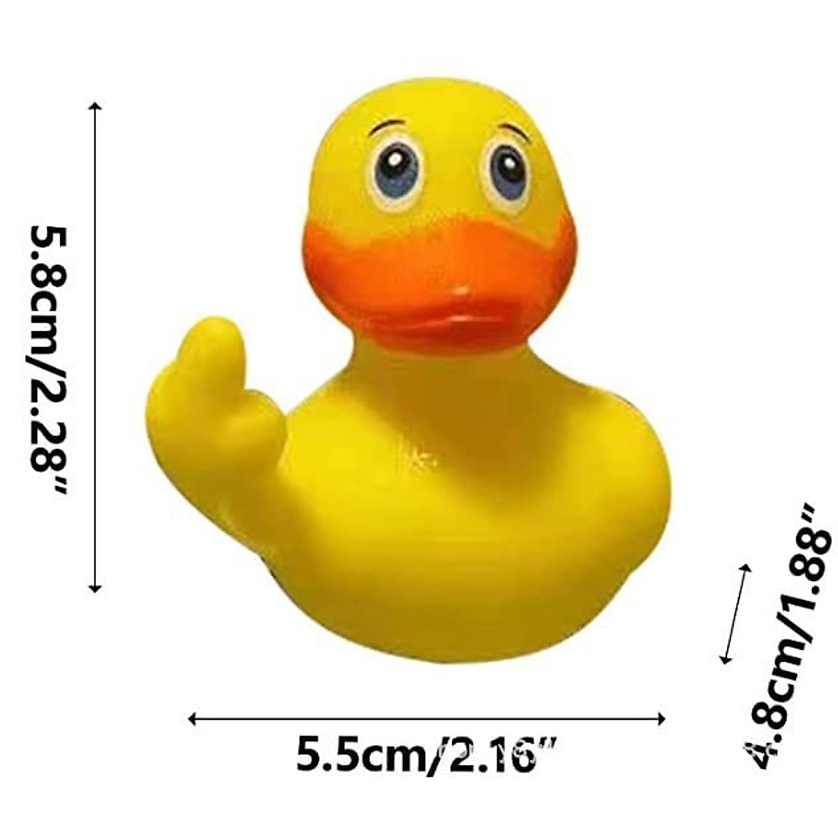 Rubber Ducks, 2.28" The Finger Rubber Duck, Cute Small Rubber Ducks Funny Rubber Ducky Car Accessories for Jeep Car Dashboard Decorations (6)