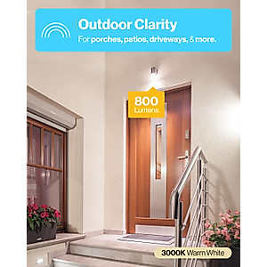 Sunco 2 Pack Dusk to Dawn Light Bulbs Outdoor Sensor A19 LED Light Bulb, UL, 9W (60W Eqv.), 800lm, Auto On/Off Photocell Automatic for Outdoor Lighting, 3000K Warm White