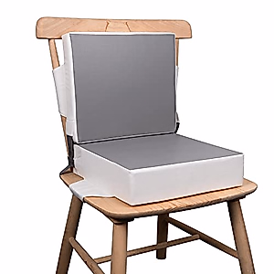 Kalawen Toddler Booster Seat Cushion upgrade, PU Washable 2 Straps Safety Buckle Kids Booster Seat for Dining Table, Portable Travel Increasing Cushion for Chair