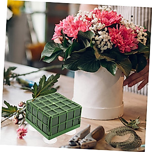 VOSAREA 8 Pcs Flower Sucker Large Flower Cage Holders Flower Arranging Foam Blocks Floral Foams Tray DIY Flower Mud Base Florist Supplies Wedding Car Decoration Arched Suite Plastic