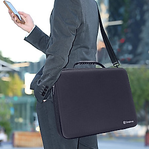 Smatree Hard Laptop Shoulder Bag for 16inch MacBook Pro M4 2024/M3 2023-2019 A2991 A2780, 13inch iPad Air M3 2025, 15inch Dell XPS 15 9510 9530, iPad Pro M4 2024, 9.7-13inch Case(Fit UK/EU Power Plug)