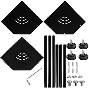 Nicunom 3-Tier Kitchen Corner Organizer Shelf, Countertop Storage Rack, Under Sink Organizers, Pots and Pans Organizer for Cabinet, Bathroom Countertop Organizer, Black