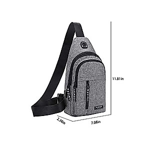 Waterproof Strap Bag Crossbody Backpack with USB Hole with Headphone Hole Strap Backpack Multipurpose Crossbody Shoulder Bag