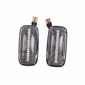 Hacreyatu For-Nissan Skyline R34 Almera N15 N16 Pulsar Maxima QX Sunny G10 Primera P11 P12 Car Led Dynamic Side Marker Turn Signal LightLed (Clear)