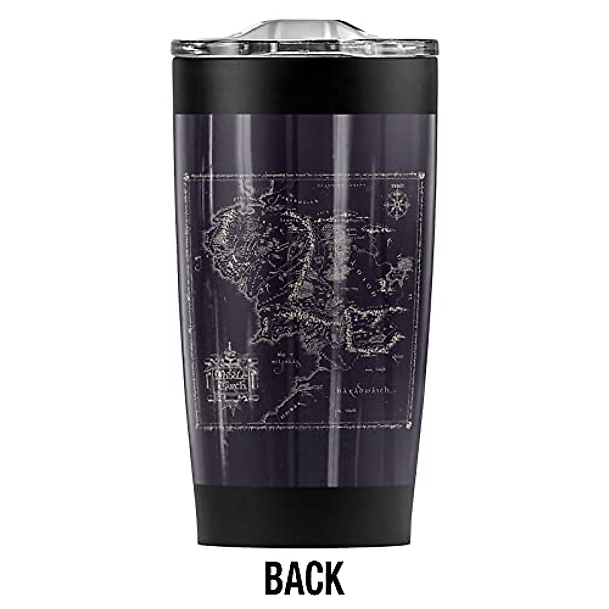 The Lord of The Rings Map of Middle Earth Stainless Steel Tumbler 20 oz Coffee Travel Mug/Cup, Vacuum Insulated & Double Wall with Leakproof Sliding Lid | Great for Hot Drinks and Cold Beverages