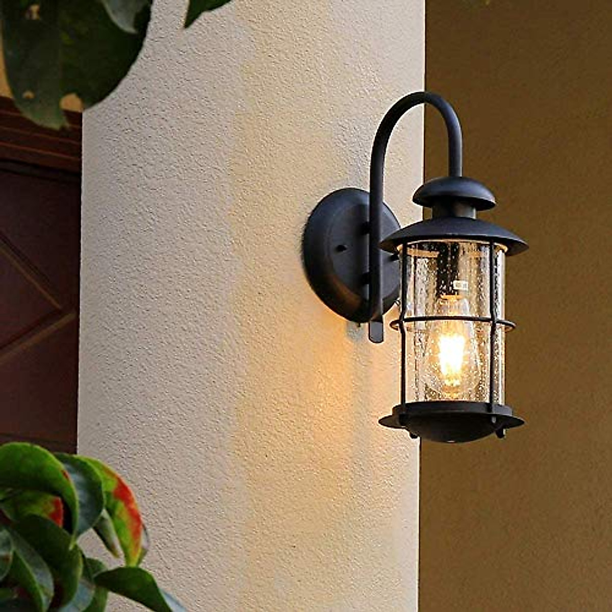 Outdoor wall light American Waterproof Outdoor Courtyard Home Door Garden Balcony Wall Sconce Outdoor Simple Corridor Villa Aisle Aluminum Wall Light E27 Lawn Wall Hanging Lamp Hanging Wall Mount Ligh