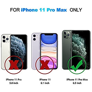 Nvollnoe for iPhone 11 Pro Max Case with Card Holder Heavy Duty Protective Dual Layer Shockproof Hidden Card Slot Slim Wallet Case for iPhone 11 Pro Max for Men&Women(Black)
