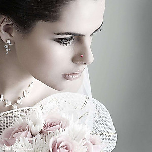 cnomg 20 pieces 316L Stainless Steel Rhinestone Nose Stud Rings Body Piercing- 10 Mixed Color 2.2 MM