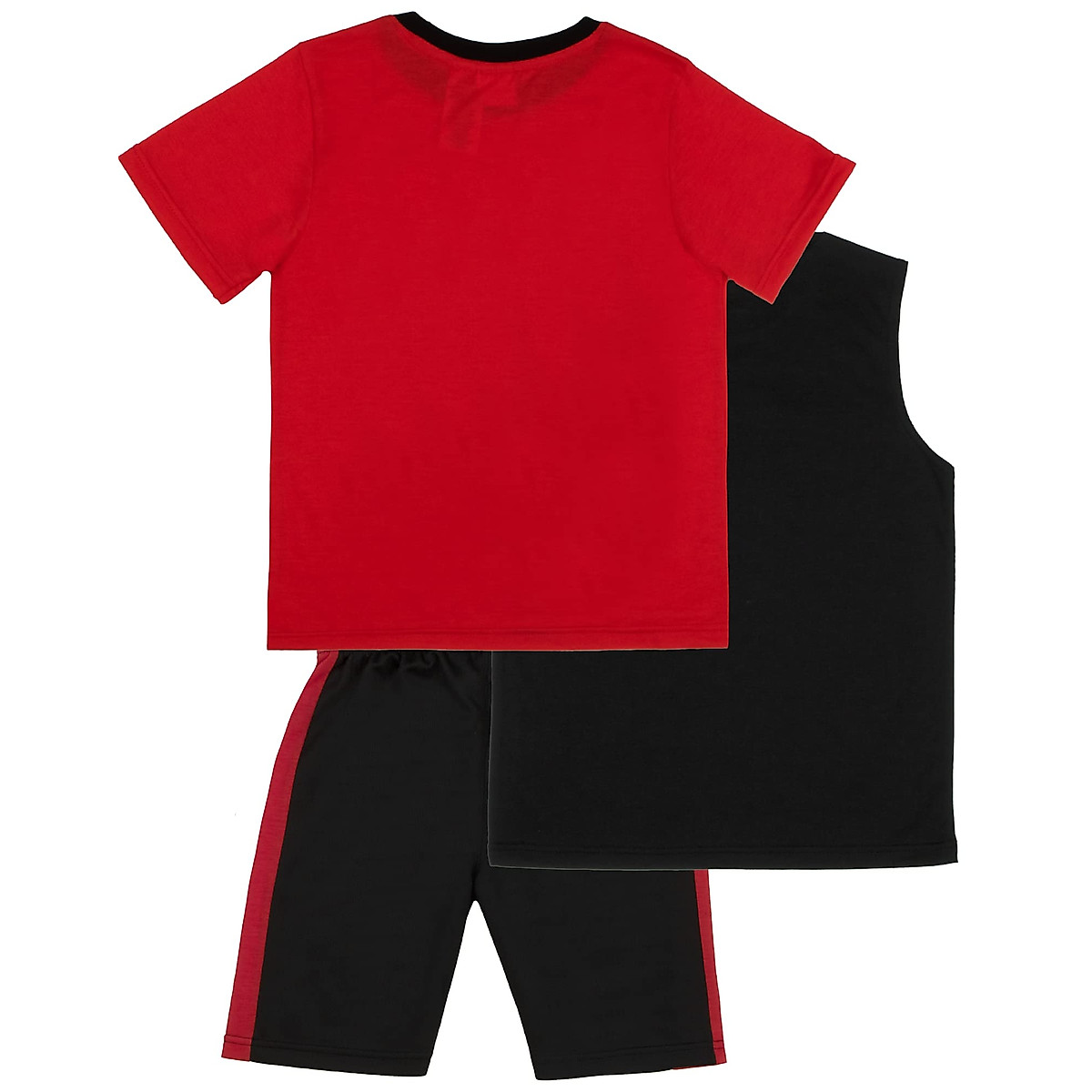 Marvel Avengers Boys Superhero Short Sleeve T-Shirt, Tank Top and Mesh Shorts Set (Miles Morales, 4)