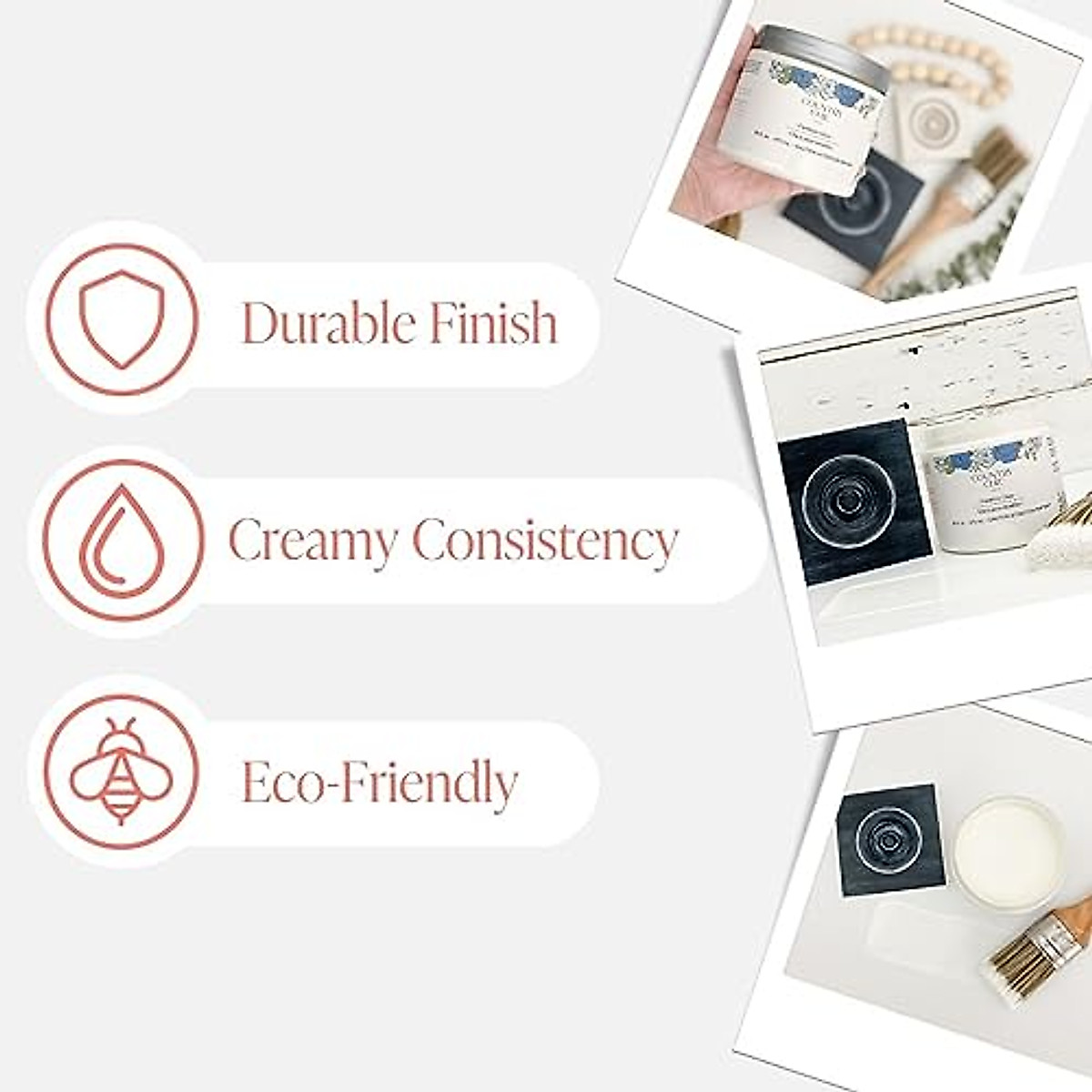 Furniture Glaze - Antique Patina Special Effects Glaze for Chalk Style Furniture Paint, Eco-Friendly Wood Stain, 6 Color Choices - Limestone [White] - Pint (16 oz)