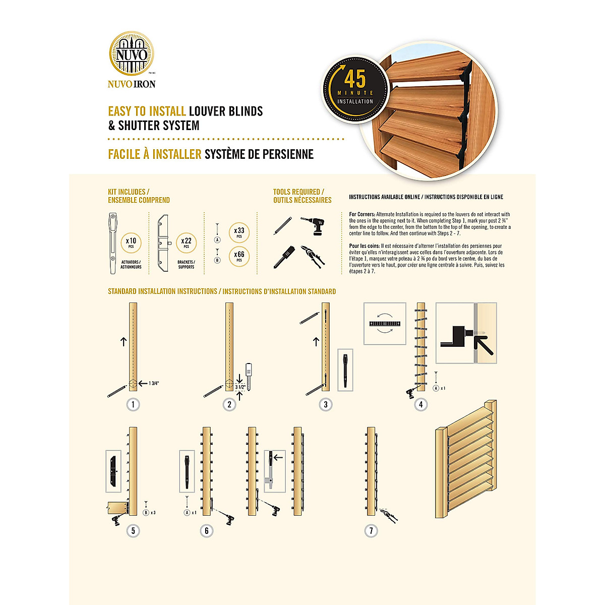 Nuvo Iron LSB48 Hardware System-Holds up to 11 Boards Louver, Black