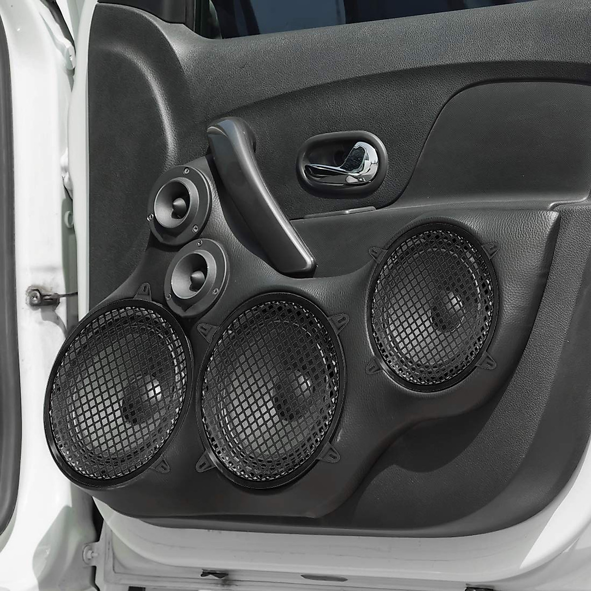 X AUTOHAUX 2pcs 10 Inch Black Car Audio Speaker Cover Metal Mesh Subwoofer Grill Horn Guard