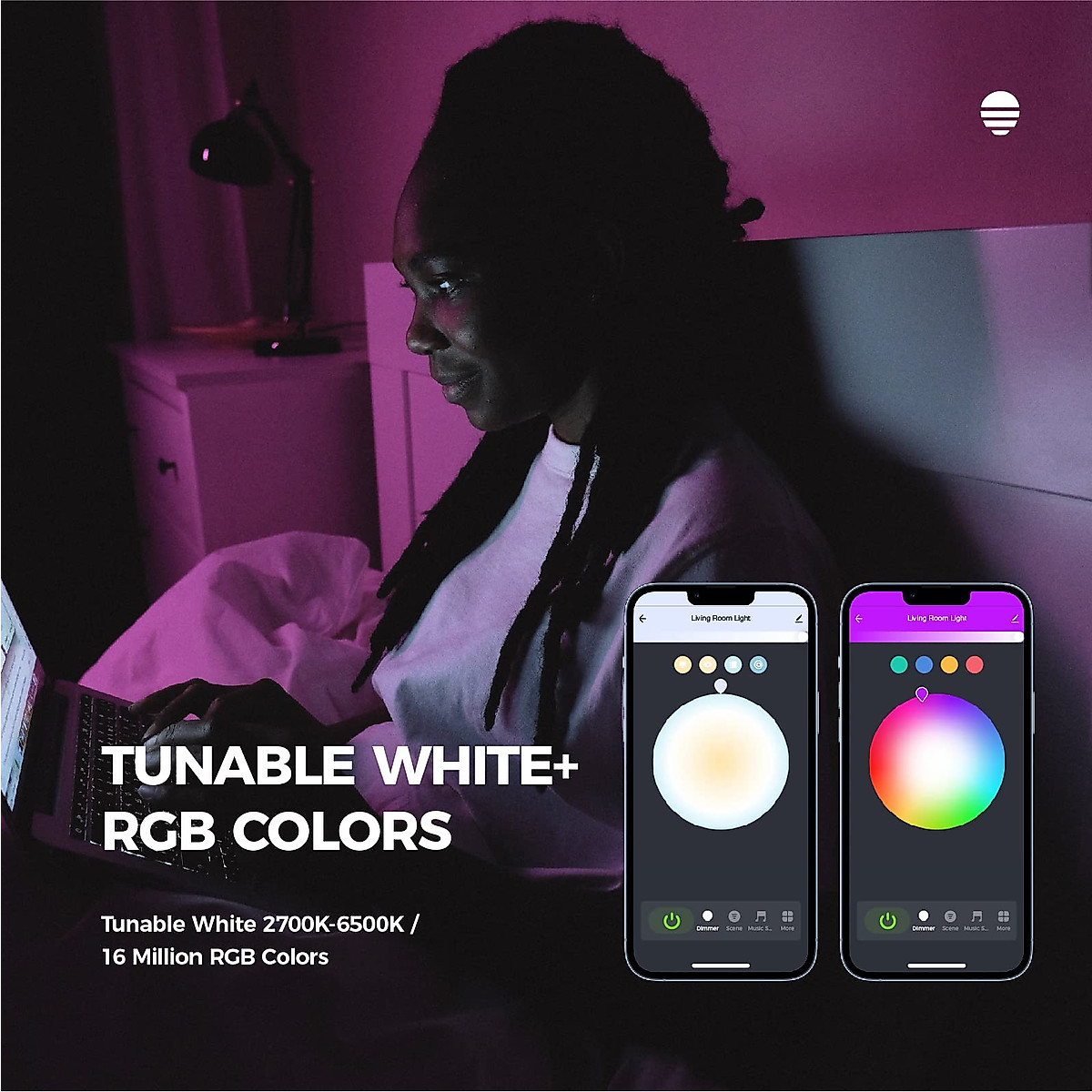 Smart Candelabra LED Bulbs, E12 Smart Bulbs Compatible with Alexa/Google Home, 6W (60W Equivalent) 600LM, Smart Chandelier Light Bulbs, No Hub Required, 2.4GHz WiFi Only, 4 Pack