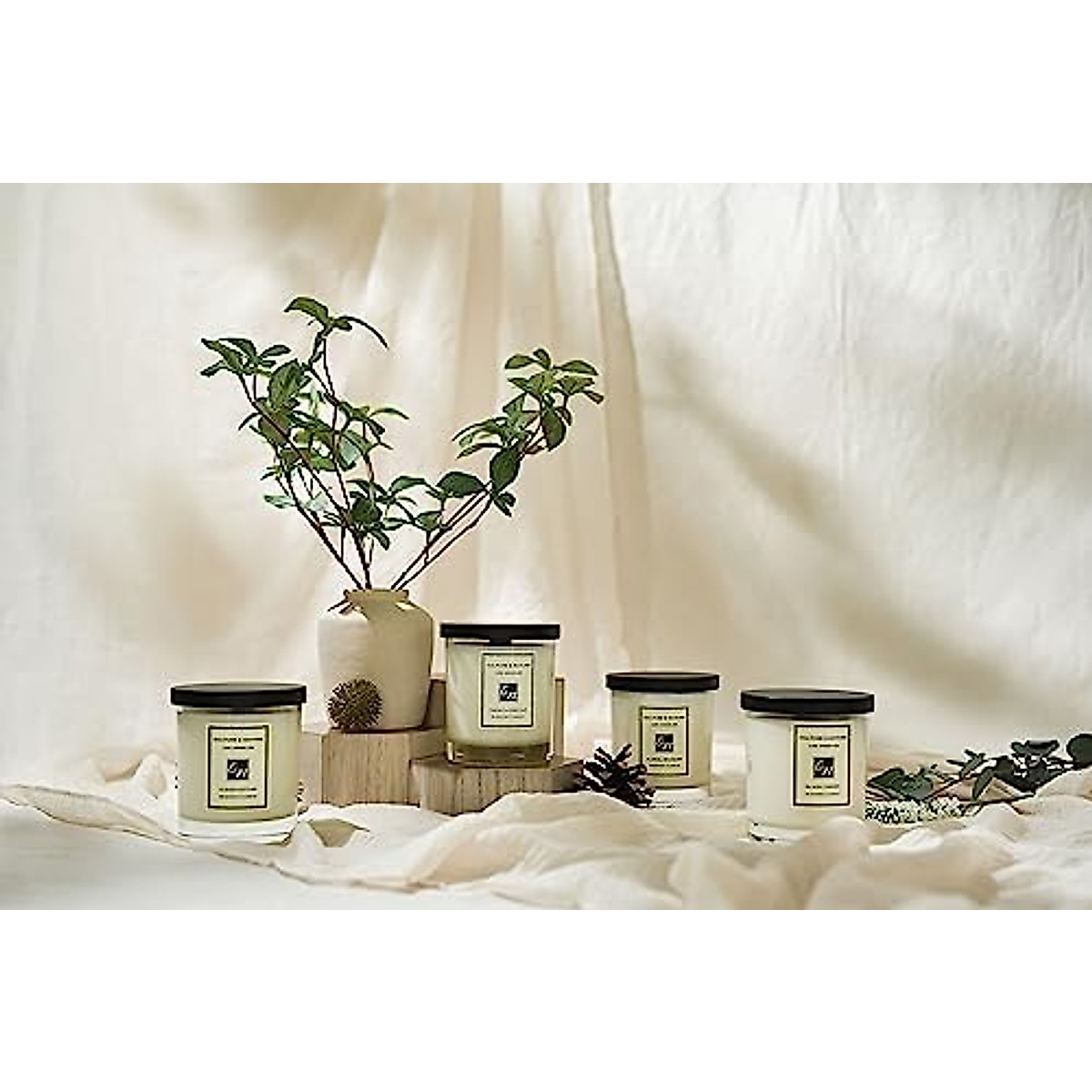 CULTURE & NATURE Lime Basil & Mandarin Scented Soy Candle (8oz), 100% Natural Soy Wax, Clean Long Burning Wooden Wick, Luxury Home Fragrance