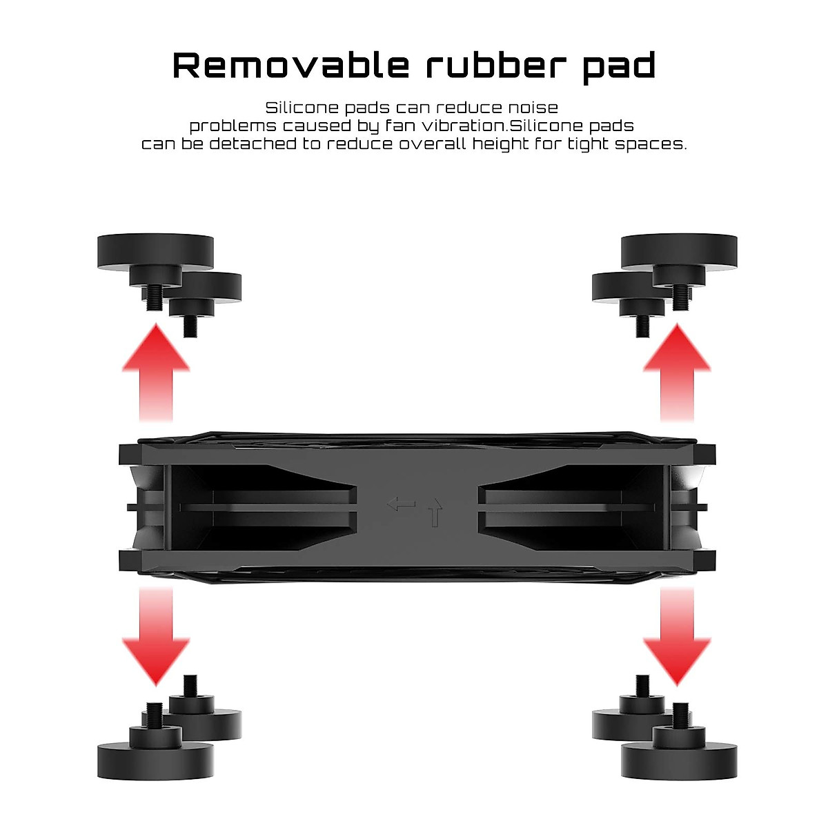 upHere N12U06 USB Fan,Dynamic Rainbow LED,Silent 120mm Fan for Computer Cases Computer Cabinet PlayStation Xbox Cooling