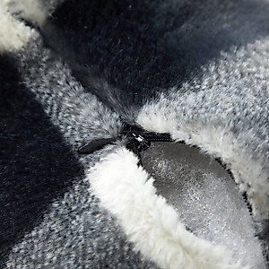 Dearfoams Plaid Pillow, 20"x20", Black and White Buffalo Check