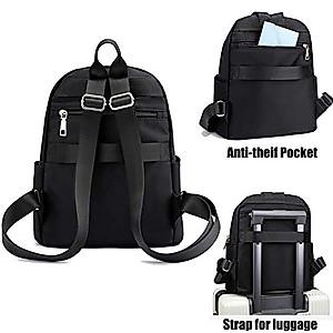 Backpack for Women, Myhozee Backpacks Womens Multipurpose Design Handbags and Shoulder Bag Travel Backpacks Purse Black Quilted mochilas para mujer