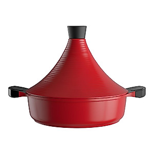 Xgxoz Tagine Pot 28 Cm Micro Pressure Cooker Non-Stick Coating Aluminium with Cone-Shaped Food Cooking Pot Home Cooking Kitchen Restaurant Cookware Serving Dish Gift