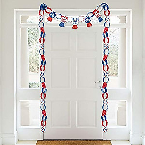 Big Dot of Happiness Australia Day - 90 Chain Links and 30 Paper Tassels Decoration Kit - G’Day Mate Aussie Party Paper Chains Garland - 21 feet