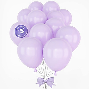 House of Party Pastel Purple Balloon Garland Kit 100Pcs - 5 Inch Single Color Pastel Latex Balloons for Graduation, Wedding, Bachelorette Party Decorations | Kids Party Latex Birthday Balloons