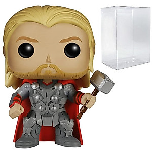POP Marvel: Avengers 2 Age of Ultron - Thor Funko Pop! Vinyl Figure (Bundled with Compatible Pop Box Protector Case), Multicolored, 3.75 inches