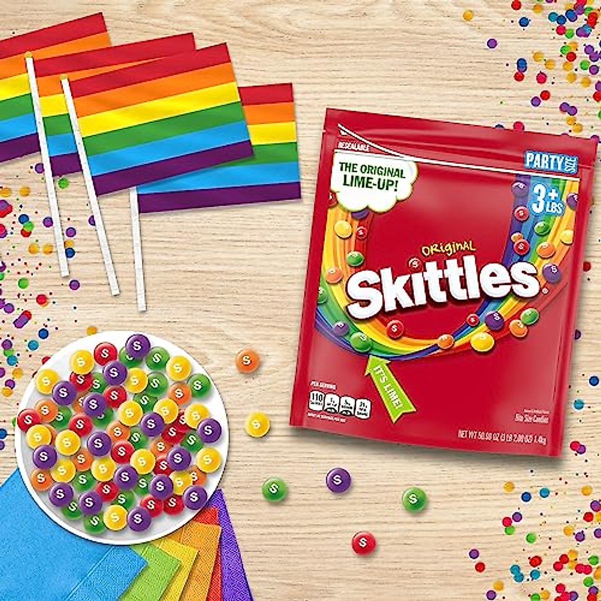 SKITTLES Original Chewy Candy, Party Size, 50 oz Bag
