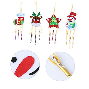 NOLITOY 4pcs wind chime Ornament animal manual indoor crafts outside toy Handbag Christmas DIY Bag hanging animal wind chime christmas tree suite christmas tree hanging ornament Materials