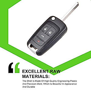SCITOO Replacement for 4 Buttons Keyless Entry Remote Key Fob for Chevy for Malibu for Camaro for Cruze for Equinox OHT01060512 1PC
