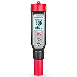 Poniie PH2022Plus Waterproof Digital PH Meter for Water Hydroponics Food Brewing w/Portable Toolkit Combo, 0.01 Resolution